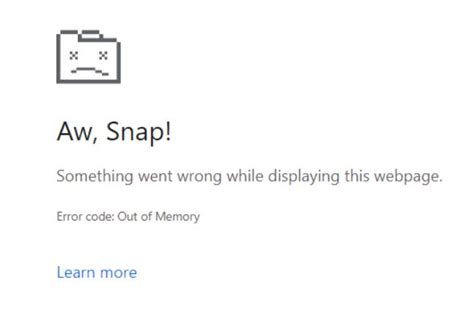 Error Code Out Of Memory