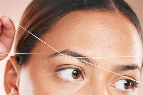 Premium Photo Threading Eyebrows And Beauty With A Model Black Woman