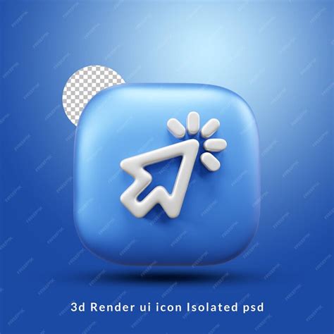 Premium Psd 3d Cursor Ui Icon Isolated
