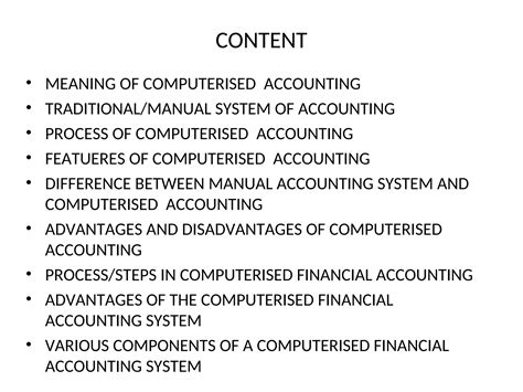 Introduction To Computerized Accountingi Ppt