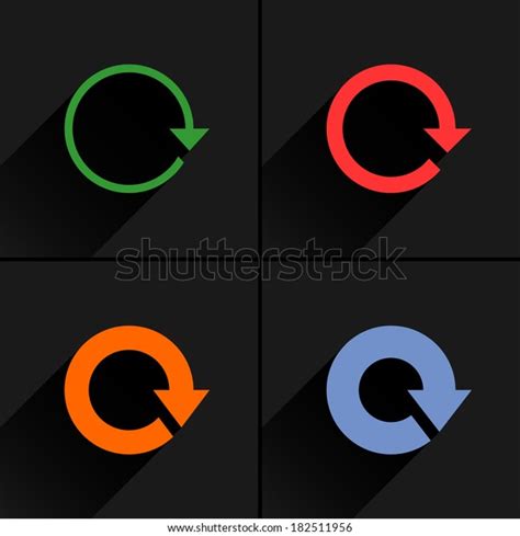 4 Arrow Icon Set 01 Reload Stock Vector Royalty Free 182511956 Shutterstock