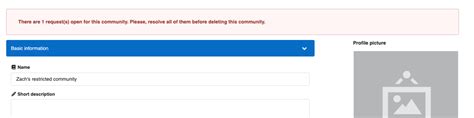 community rework community deletion modal and error handling · issue