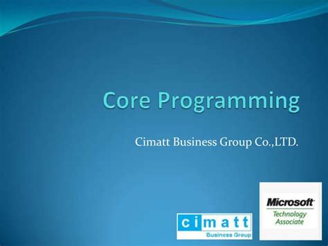 11 Core Programming Understand Computer Storage And Data Types Pptx