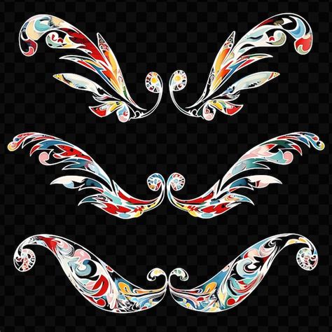 Premium Psd Turkish Ebru With Marbled Patterns Borderline Design Created Tattoo Line Ink Art