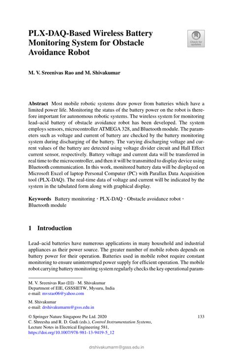 Pdf Plx Daq Based Wireless Battery Monitoring System For Obstacle