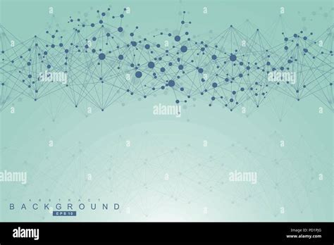 Structure Molecule And Communication Dna Atom Neurons Abstract Polygonal Structure With