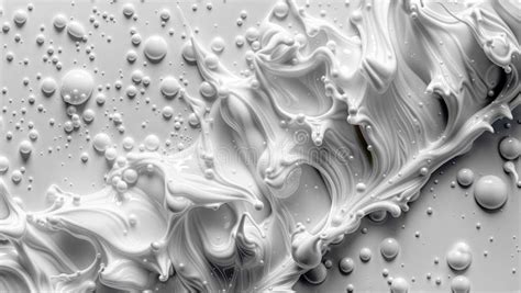 Liquid Bubbles In A Close Up Of Creamy Substance Generative Ai Stock Illustration