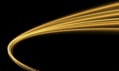 Premium Vector Abstract Gold Light Speed Curve On Black Transport Technology Background Vector