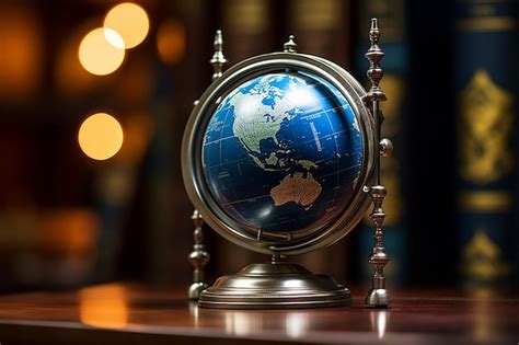 Premium Photo Earth Globe With A Globe Shaped Clock Tower Symbolizing Time And History