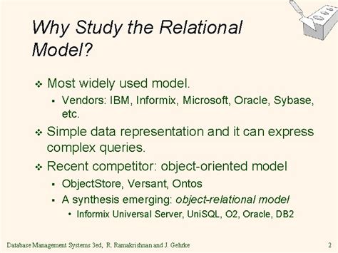 Database Management Systems Chapter 3 The Relational Model