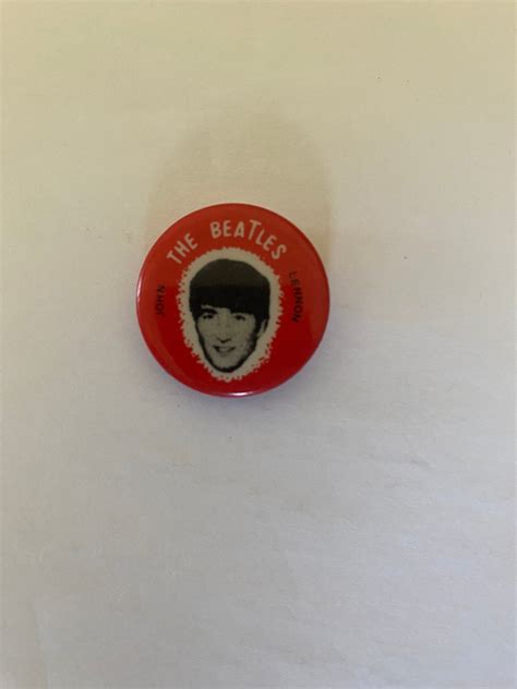 The Beatles John Lennon Original Vintage Circular Pin Pinback Button