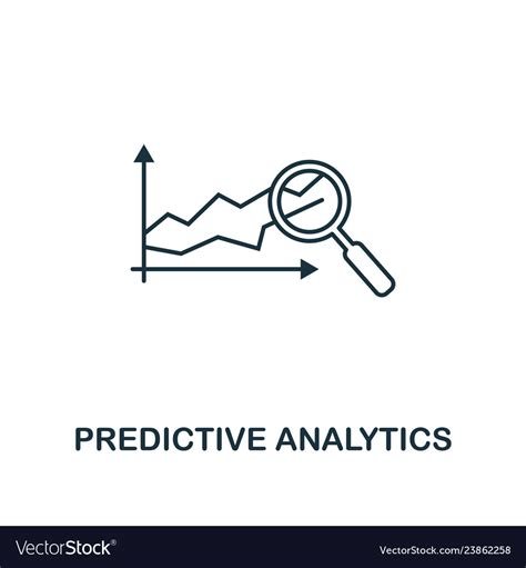 Predictive Analytics Icon Thin Line Style Vector Image