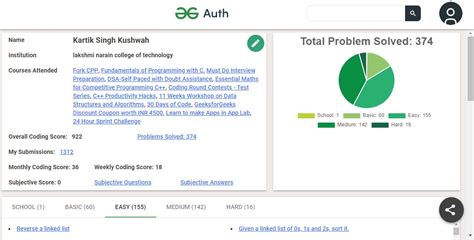 Kartik Singh Kushwah On Linkedin Finally Completed My Dsa Journey From