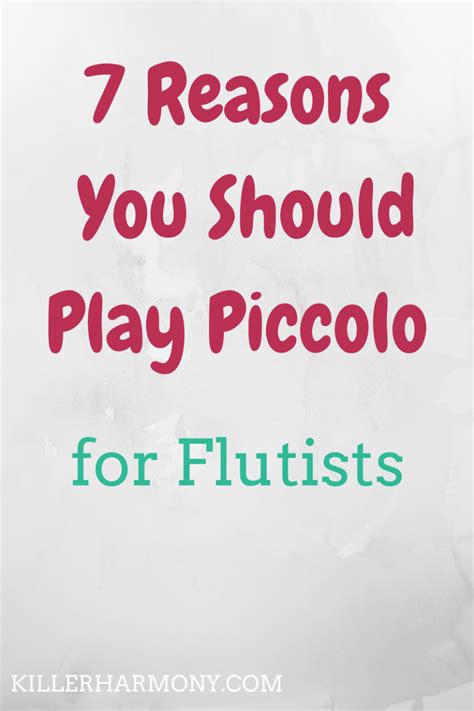 How To Play Piccolo When You Really Dont Like It Hannah B Flute