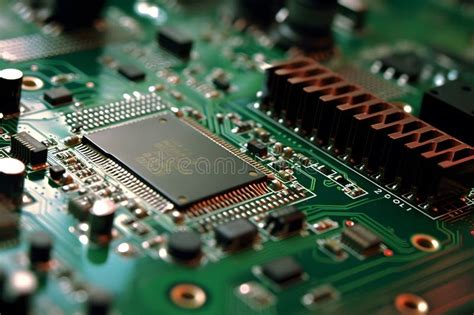 Microchip High Tech Circuit Board Computer It Motherboard Stock Illustration Illustration Of