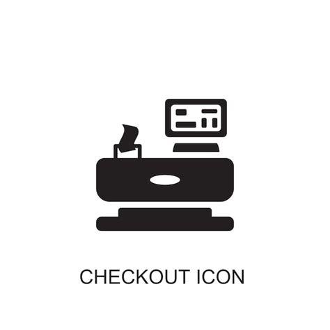Symbol Für Das Checkout Vektorsymbol Premium Vektor