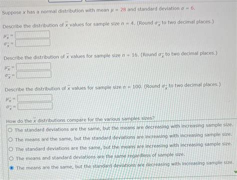 Solved Suppose X Has A Normal Distribution With Mean μ 28