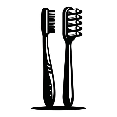Toothbrush Silhouette With White Color Background 46483564 Vector Art