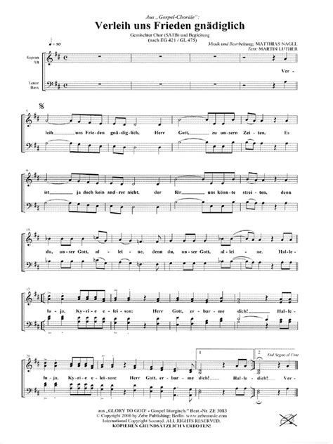 Verleih Chorpartitur Pdf