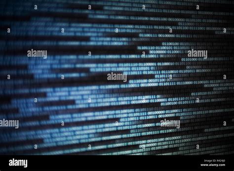cyberspace data transfer concept blue binary code computer computer ai intelligence data