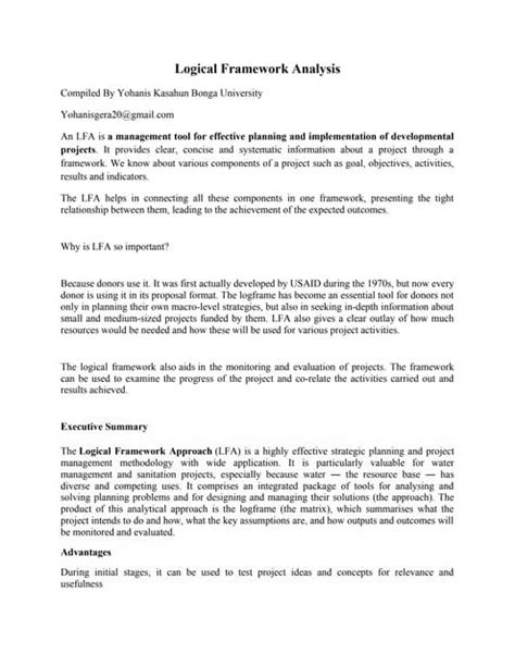 Monitoring And Evaluation Frameworks Logical Framework Ppt