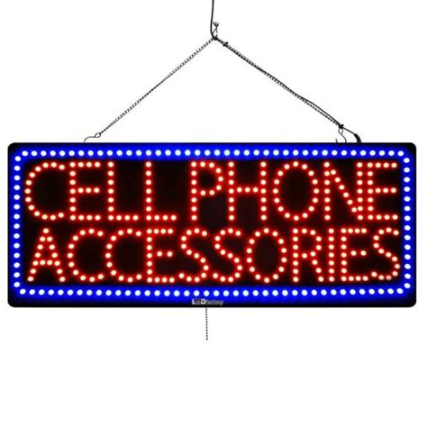 Cellphone Accessories” Large Led Phone Shop Window Sign Led Open Signs