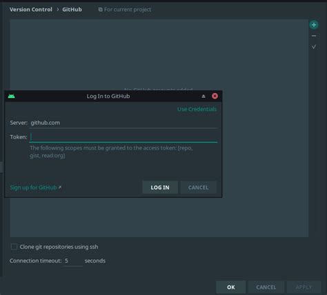 Authentication Android Studio Can T Login To Github Stack Overflow