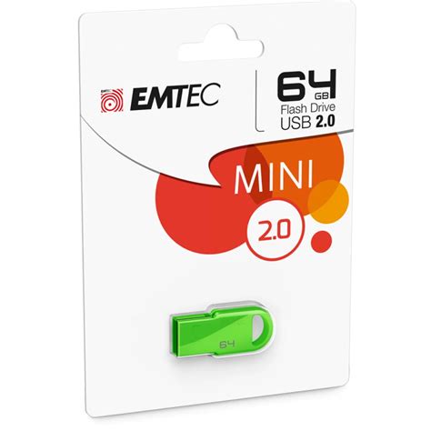 Emtec D250 Mini 20 64gb Usb 20 Green