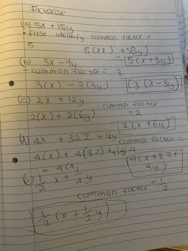 Factorisation Flashcards Quizlet
