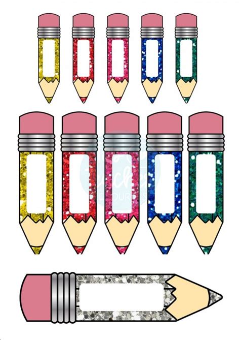 Free Printable Pencil Name Tags Printable Calendars At A Glance