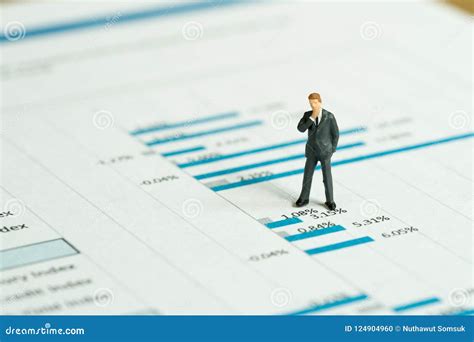 Investment Financial Performance Report Analysis Concept Miniature People Figurine Success