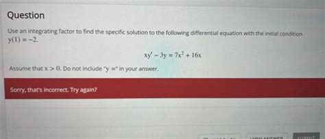 Solved Current Objectivesolve A First Order Linear