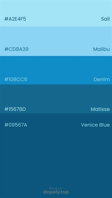 Blue Color Palette Inspiration With A2e4f5 Cd8a39 108cc6