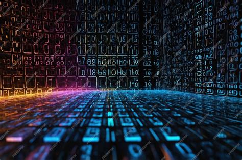 Glowing Hexadecimal And Binary Code Over Abstract Background Premium Ai Generated Image