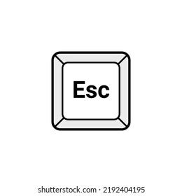 Esc Button Key Vector Icon Escape Stock Vector Royalty Free Shutterstock