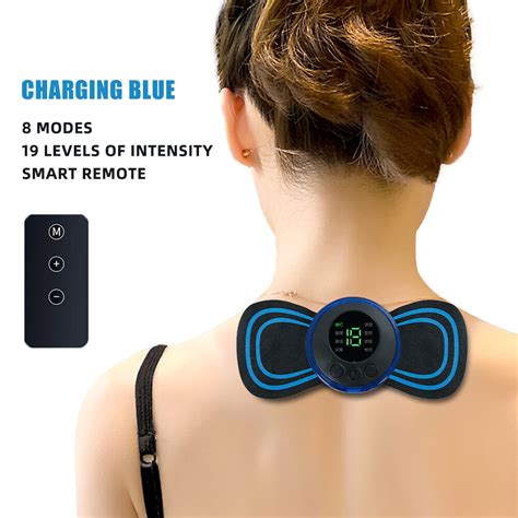 Lcd Display Ems Neck Stretcher Electric Massager 8 Mode Cervical