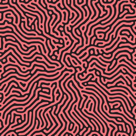 Premium Vector Monochrome Reaction Diffusion Organic Wavy Line Shapes