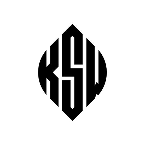 Ksw Diseño De Logotipo De Letras Circulares Con Forma De Círculo Y Elipse Ksw Letras Elípticas