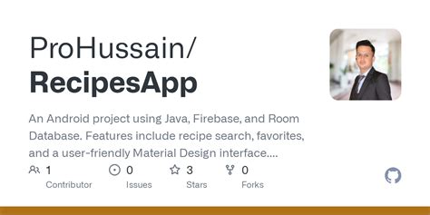Github Prohussain Recipesapp An Android Project Using Java Firebase And Room Database