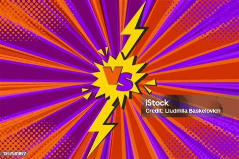 슈퍼 히어로는 번개와 배경반토 노란색 플래시와 만화 디자인 대 벡터 일러스트레이션 대결에 대한 스톡 벡터 아트 및 기타 이미지 대결 배경 주제 Championship