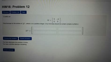 Solved Let M Find Formula For The Entries Of Chegg Com