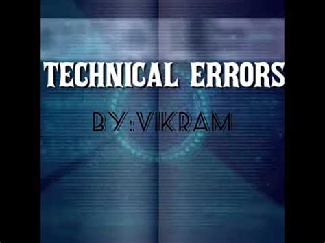 Technical Errors Official Poster YouTube