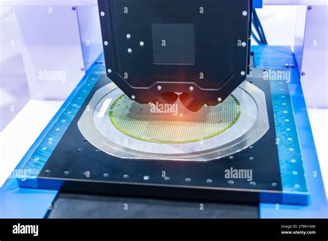 Silicone Wafer Under The Microscope Integrated Circuits To Manufacture