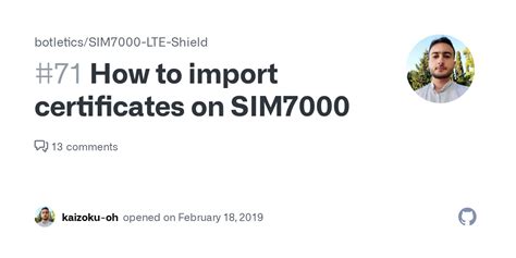 How To Import Certificates On SIM Issue Botletics SIM LTE Shield GitHub