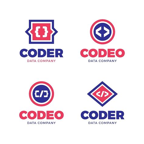 Free Vector Code Logo Set