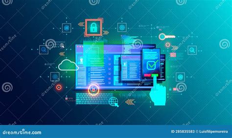 Consent Management Platform Conceptual Illustration Stock Illustration Illustration Of