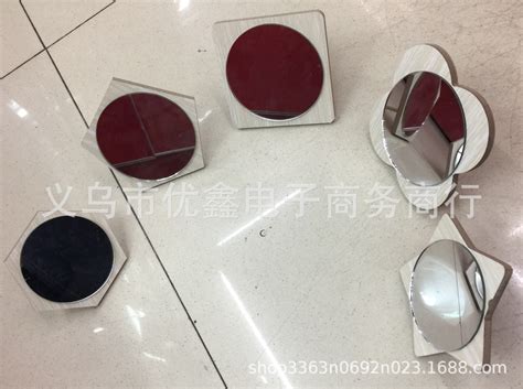 diy木质几何图形化妆镜 方形镜子 摆放式镜子 手绘涂鸦 厂家直销 阿里巴巴