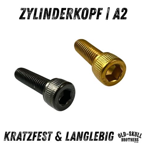 Zylinderkopfschrauben Edelstahl Pvd M4 M10 Schwarz And Gold