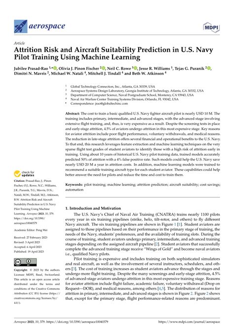 PDF Attrition Risk And Aircraft Suitability Prediction In U S Navy
