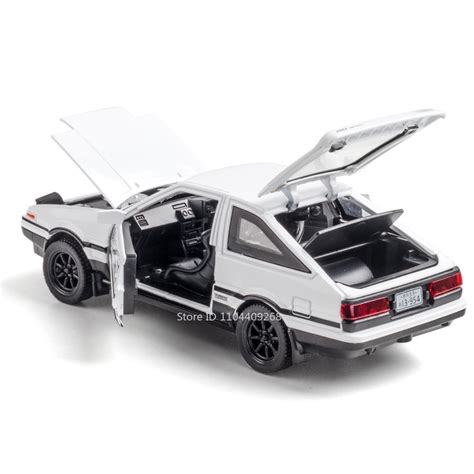 1 32 Scale Gr86 Ae86 Sports Car Model Toy Metal Diecast Doors Opened Pull Back Miniature